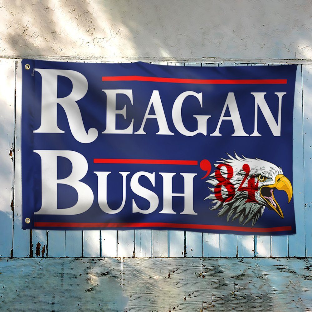 Reagan Bush'84 Grommet Flag Ronald Reagan 1984 Presidential Campaign ...
