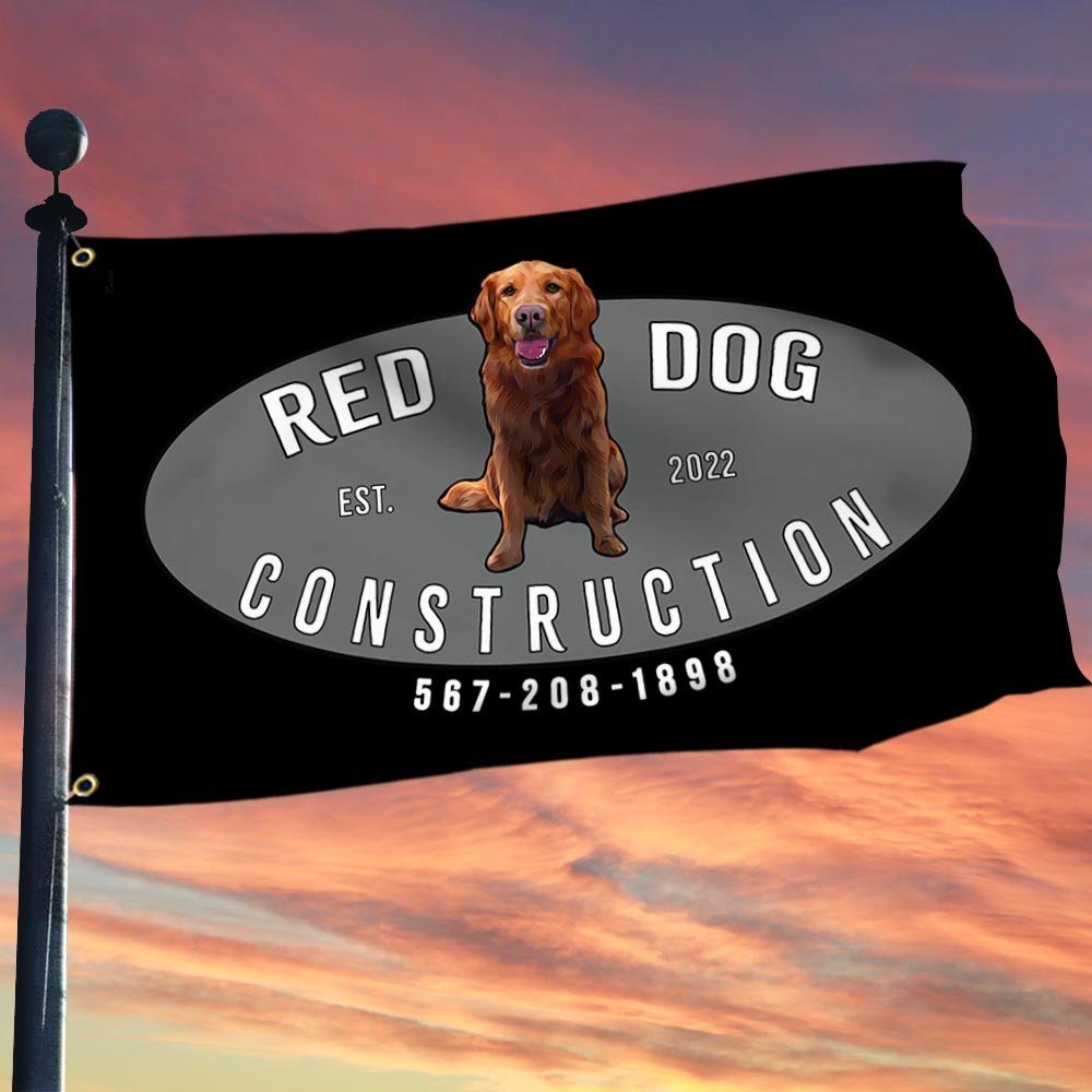 Red Dog Construction Grommet Flag TPT900GF - Flagwix