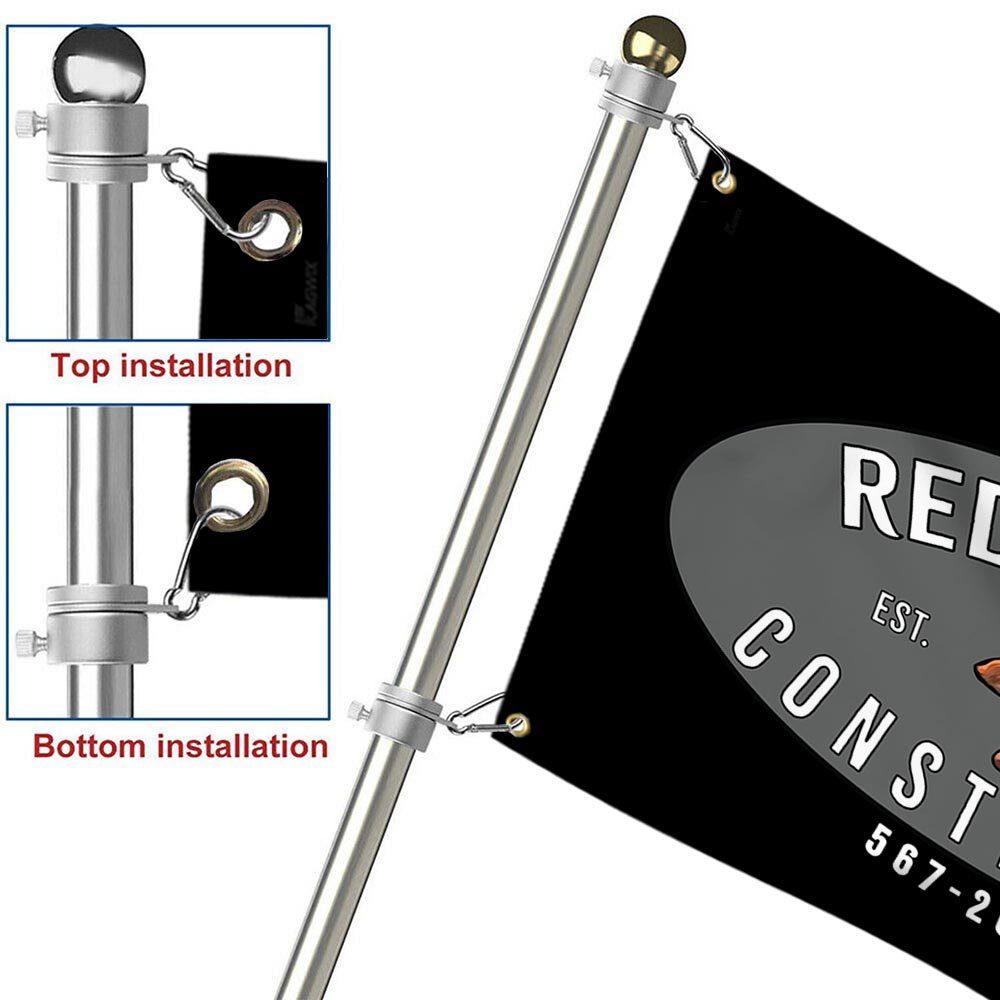 Red Dog Construction Grommet Flag TPT900GF - Flagwix