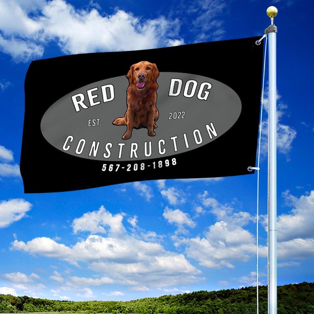 Red Dog Construction Grommet Flag TPT900GF - Flagwix