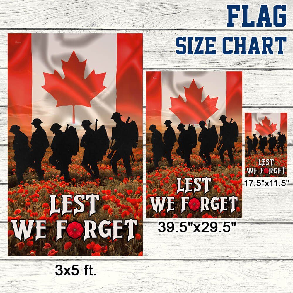 Remembrance Day, Lest We Forget Canadian Canada Flag TPT750F - Flagwix