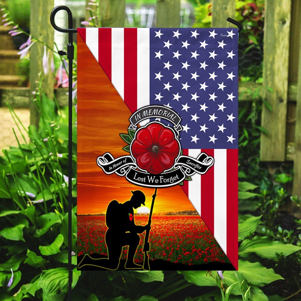 Remembrance Day Flag Lest We Forget American Flag TRL1374Fv6 - Flagwix