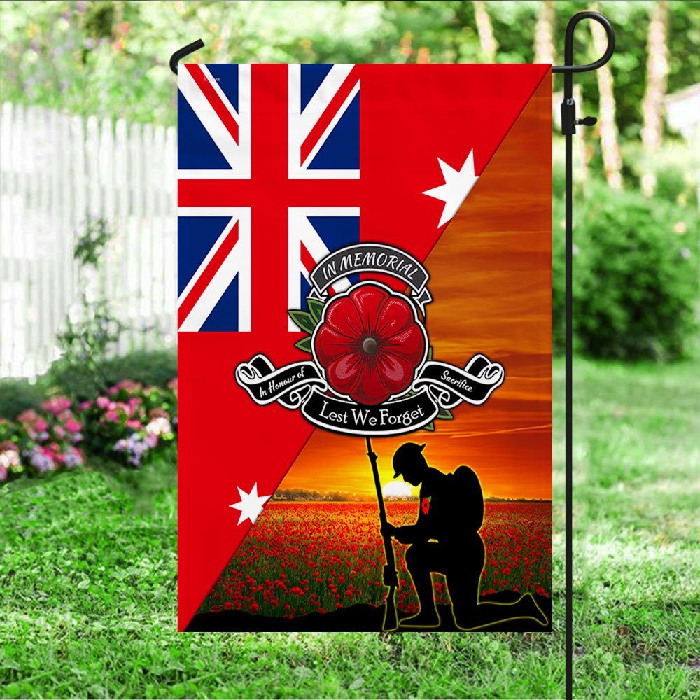 Remembrance Day Flag Lest We Forget Australian Flag TRL1374Fv4 – Flagwix