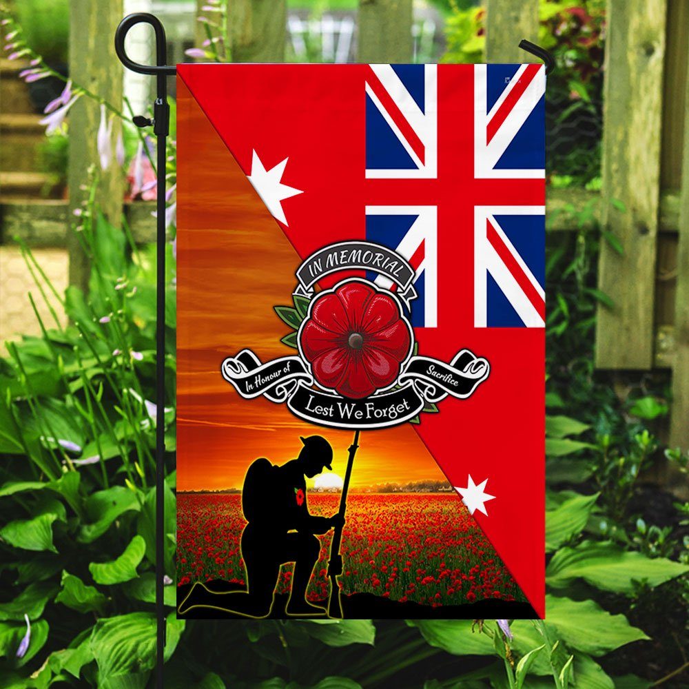 Remembrance Day Flag Lest We Forget Australian Flag TRL1374Fv4 – Flagwix