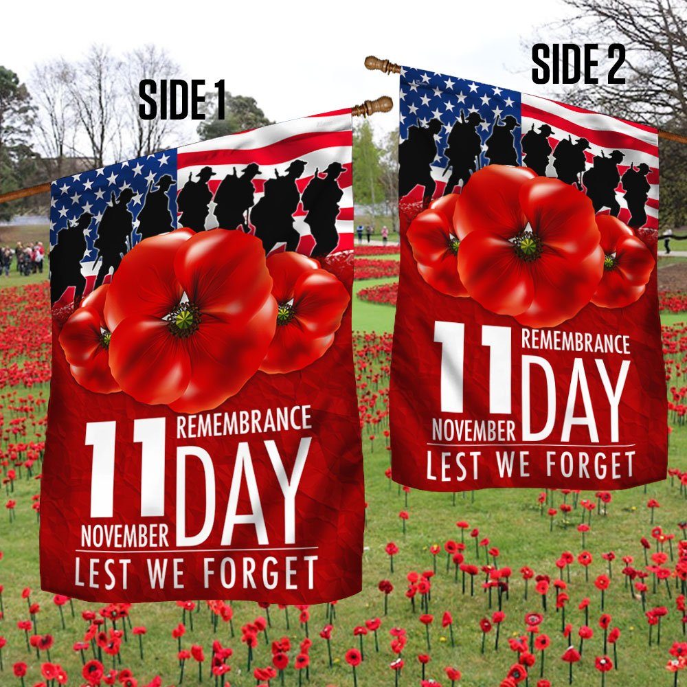 Remembrance Day Flag Lest We Forget BNN528F - Flagwix