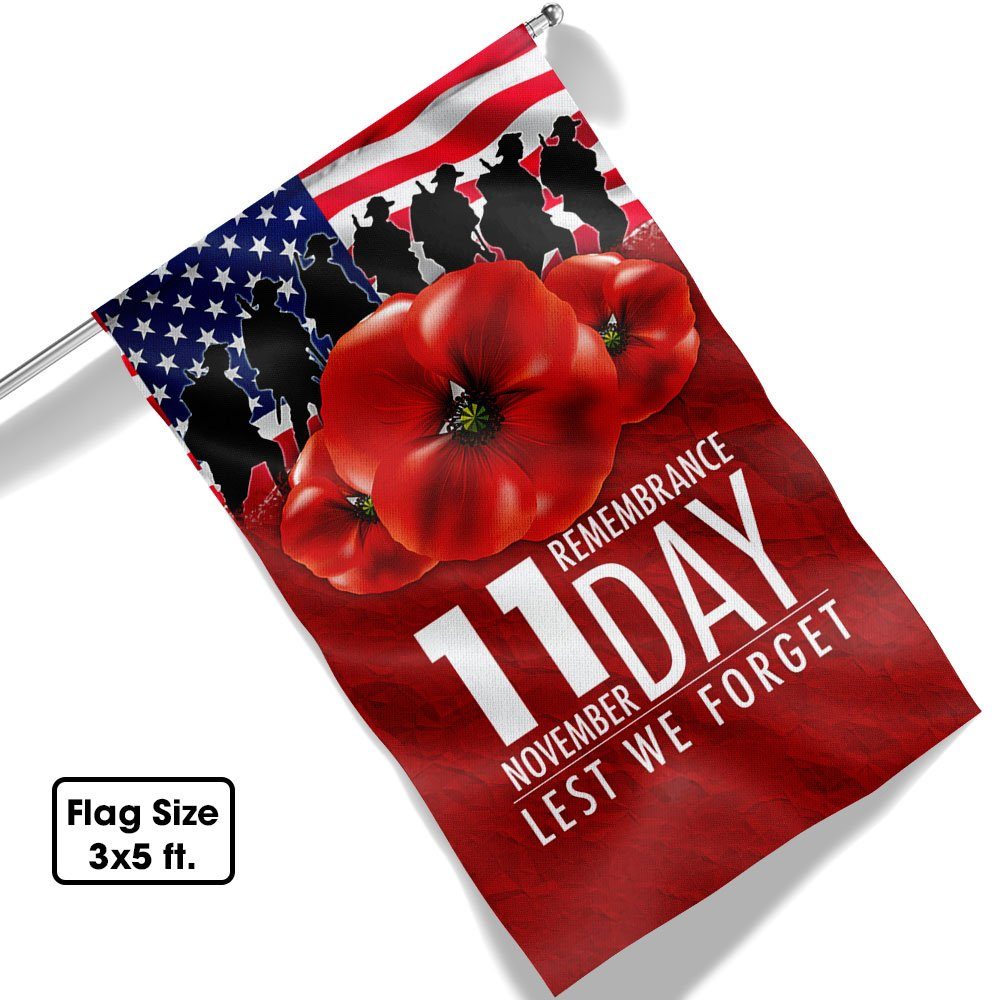 Remembrance Day Flag Lest We Forget BNN528F - Flagwix