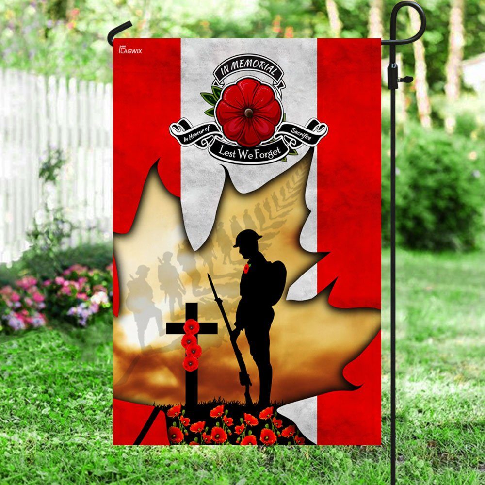 Remembrance Day Flag Lest We Forget Canadian Flag TRN1366F – Flagwix