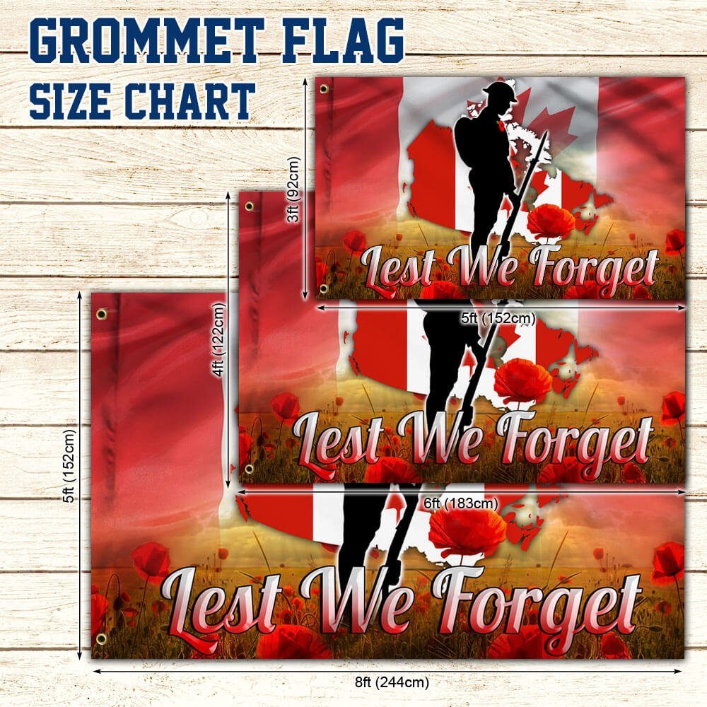 Remembrance Day Flag Lest We Forget THB3422GF - Flagwix