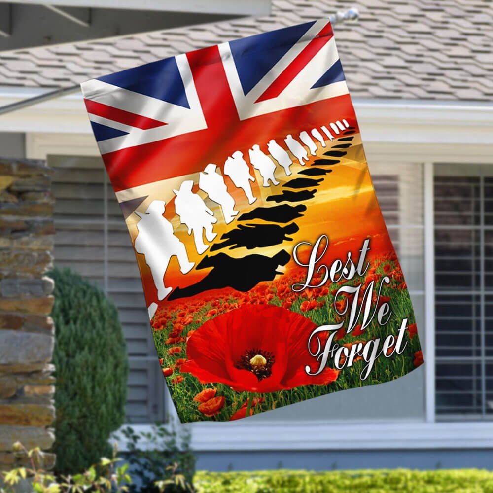 Remembrance Day Flag Poppy. Lest We Forget UK Flag THB3309Fv2n – Flagwix