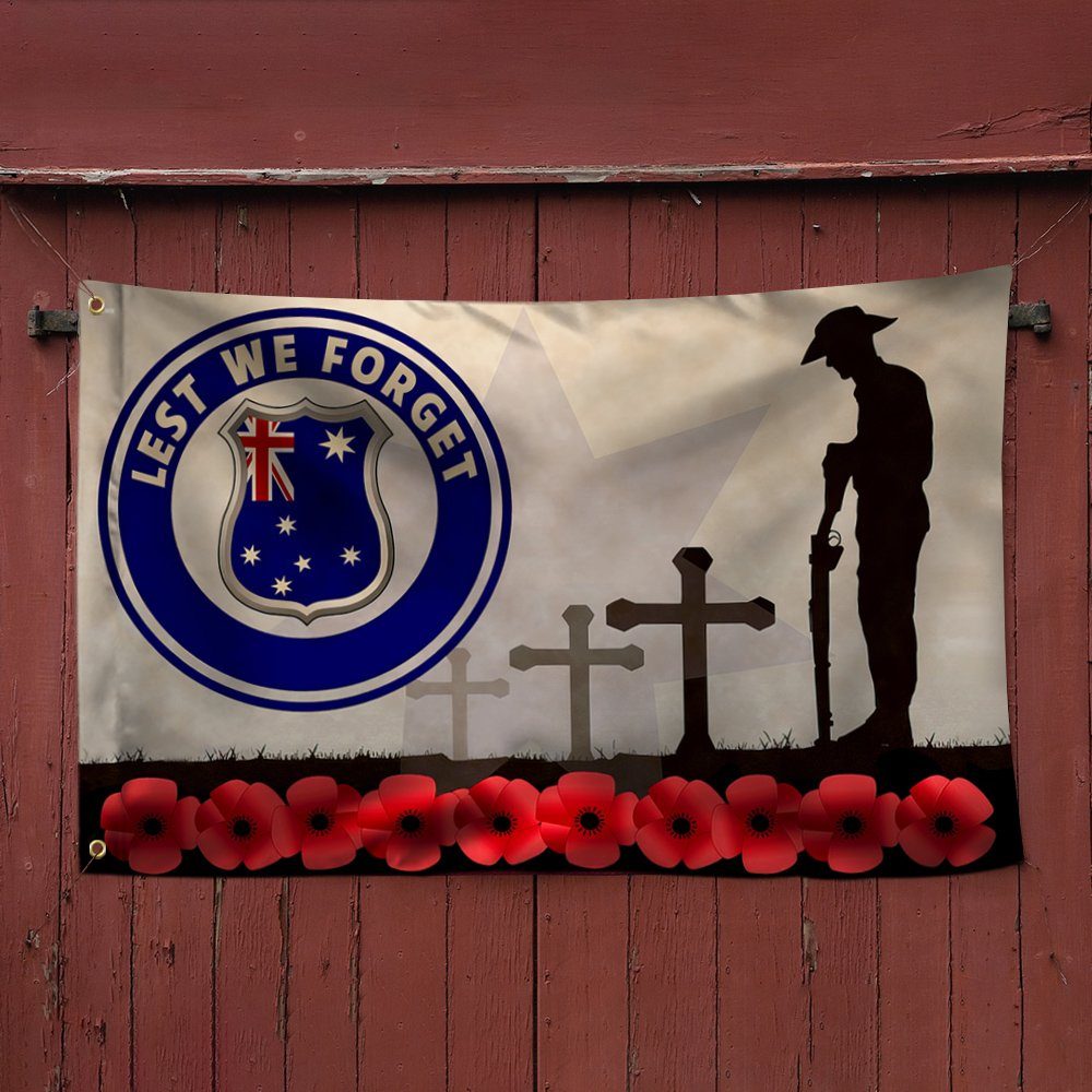 Remembrance Flag Lest We Forget Remembrance Poppy Grommet Flag ...