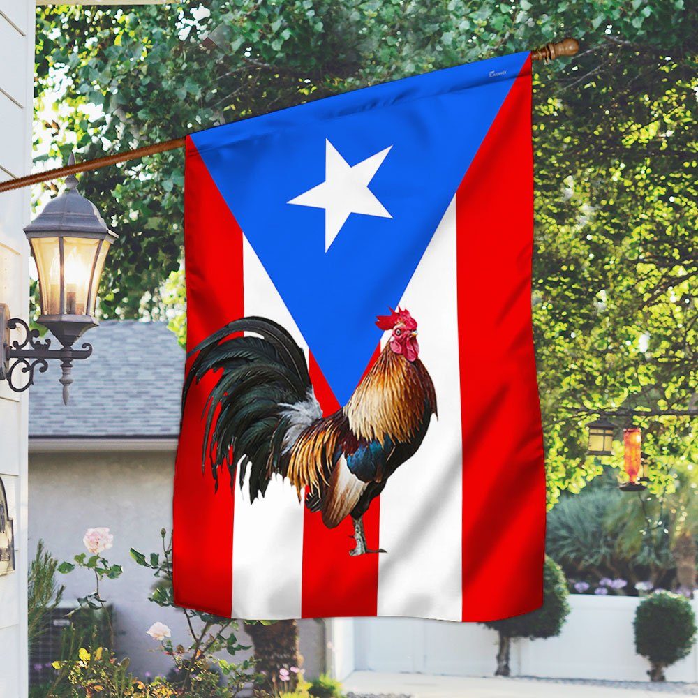 Rooster Puerto Rican Flag QNK1029F - Flagwix
