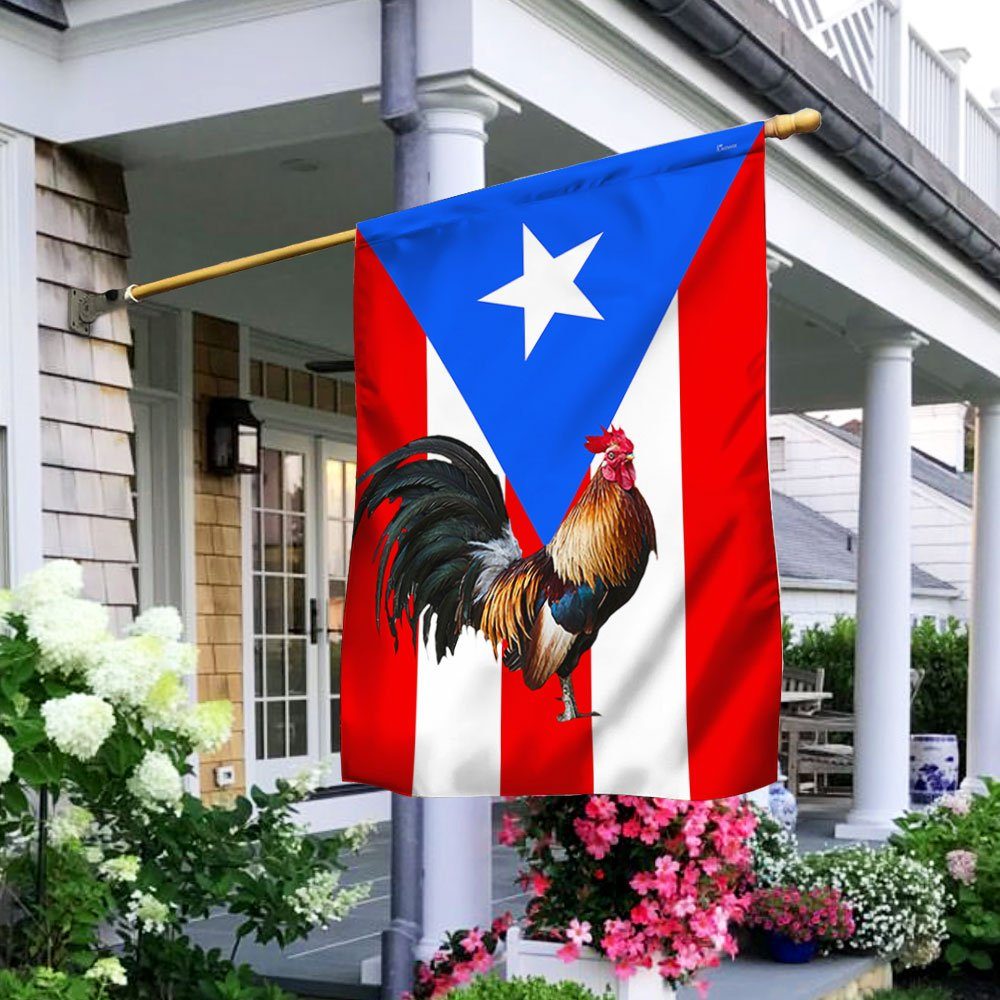 Rooster Puerto Rican Flag QNK1029F - Flagwix