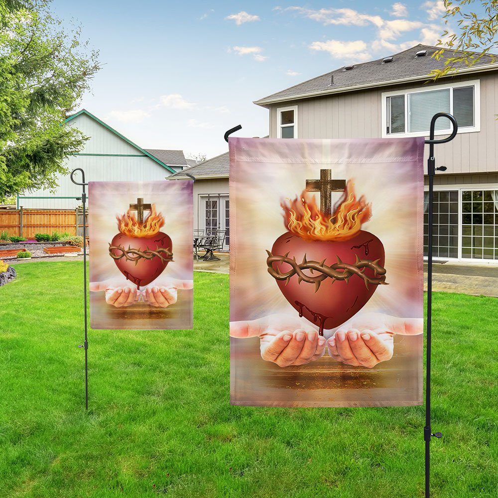 Sacred Heart of Jesus Catholic Flag TQN1333F - Flagwix