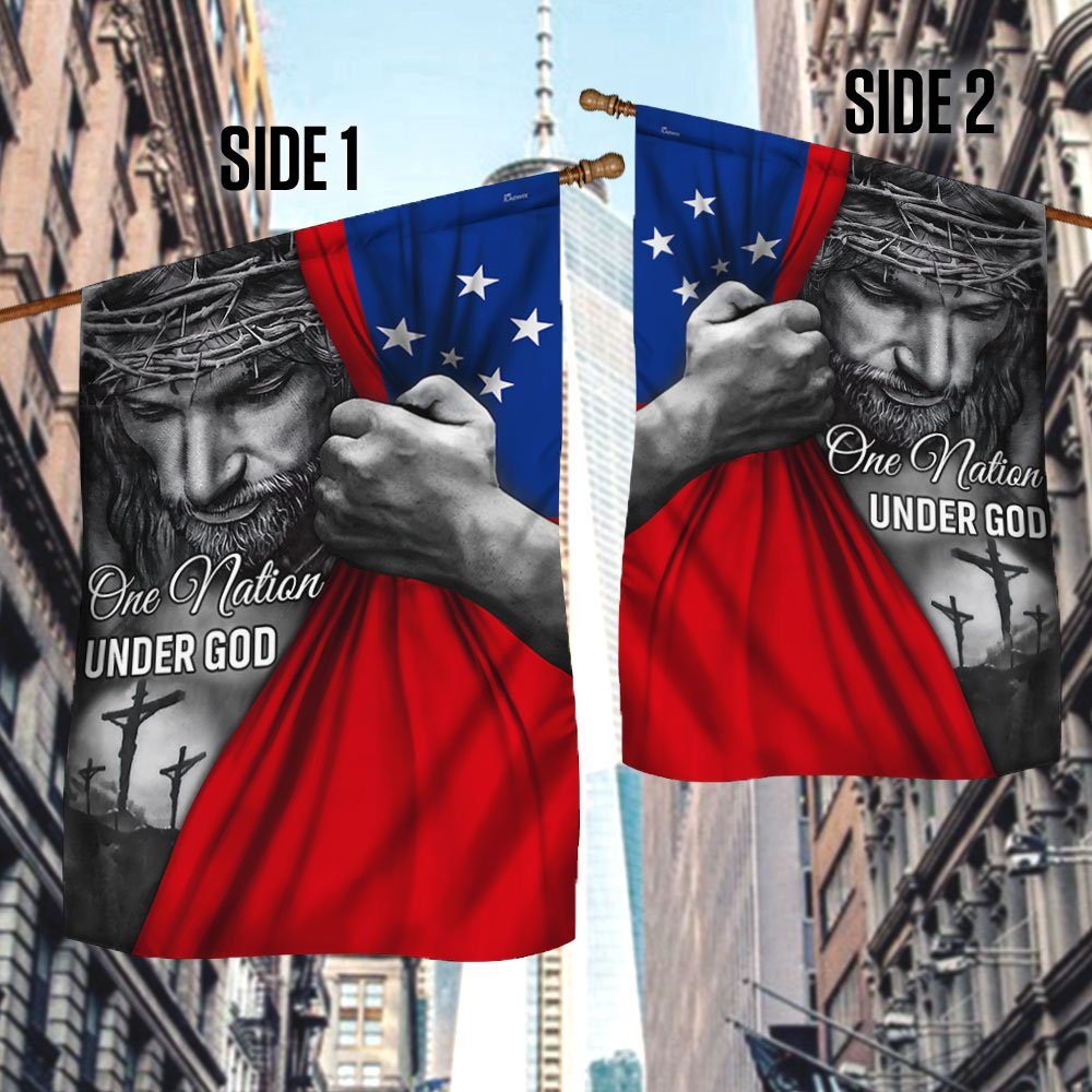 Samoa Flag Jesus One Nation Under God Samoa Flag TRL1253Fv2 - Flagwix