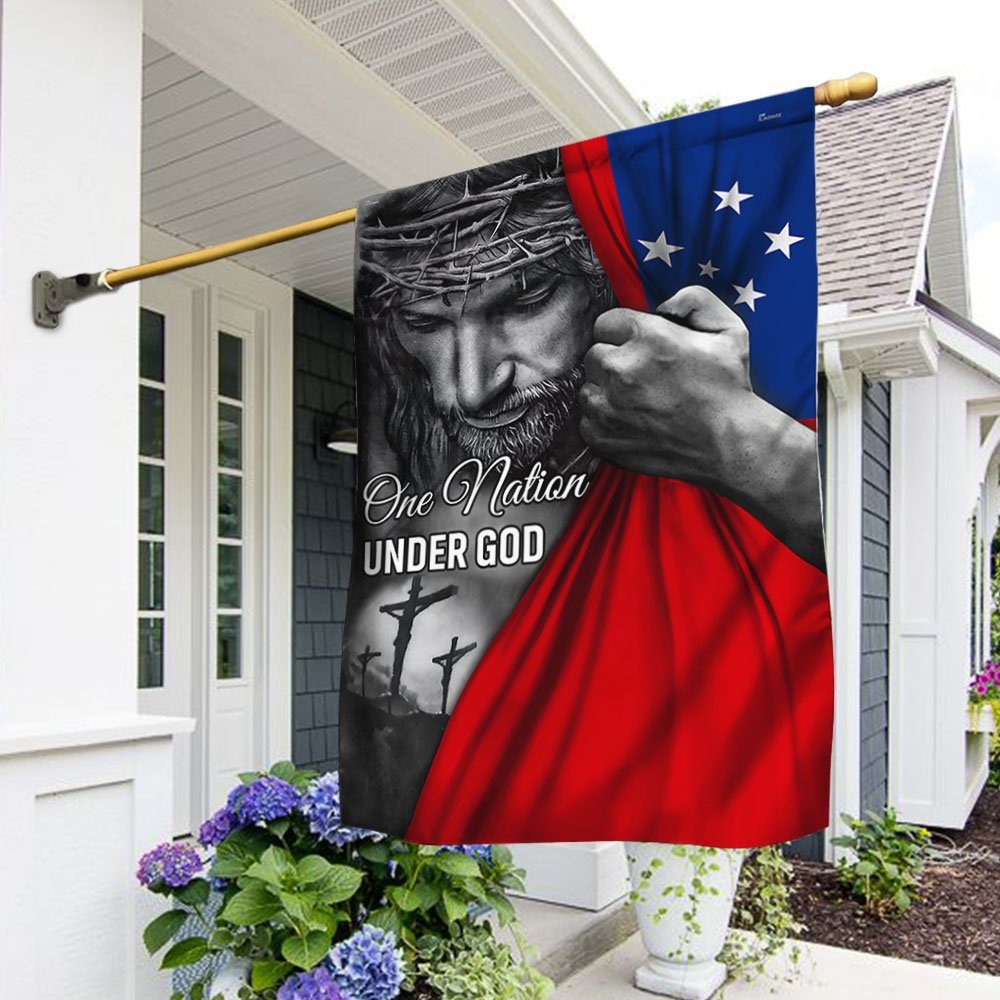 Samoa Flag Jesus One Nation Under God Samoa Flag TRL1253Fv2 - Flagwix