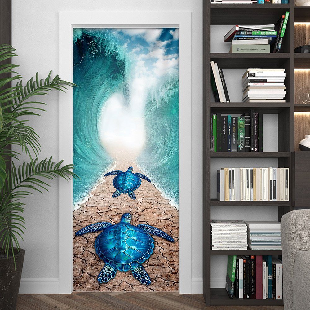 Sea Turtle Door Cover - Flagwix