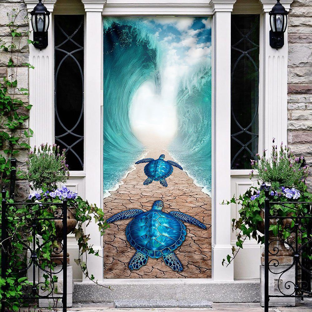 Sea Turtle Door Cover - Flagwix