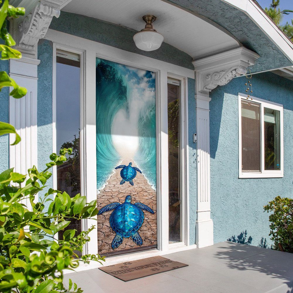 Sea Turtle Door Cover - Flagwix