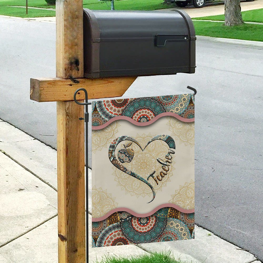 Teacher Vintage Mandala Flag – Flagwix