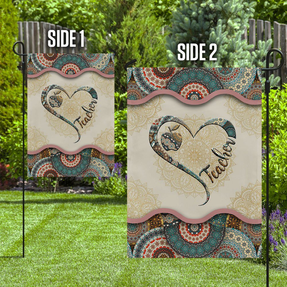 Teacher Vintage Mandala Flag – Flagwix