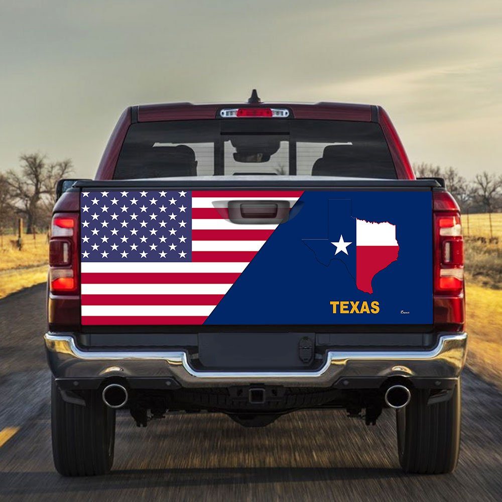 Texas Truck Sticker Wrap Texas American Truck Tailgate Decal Sticker ...