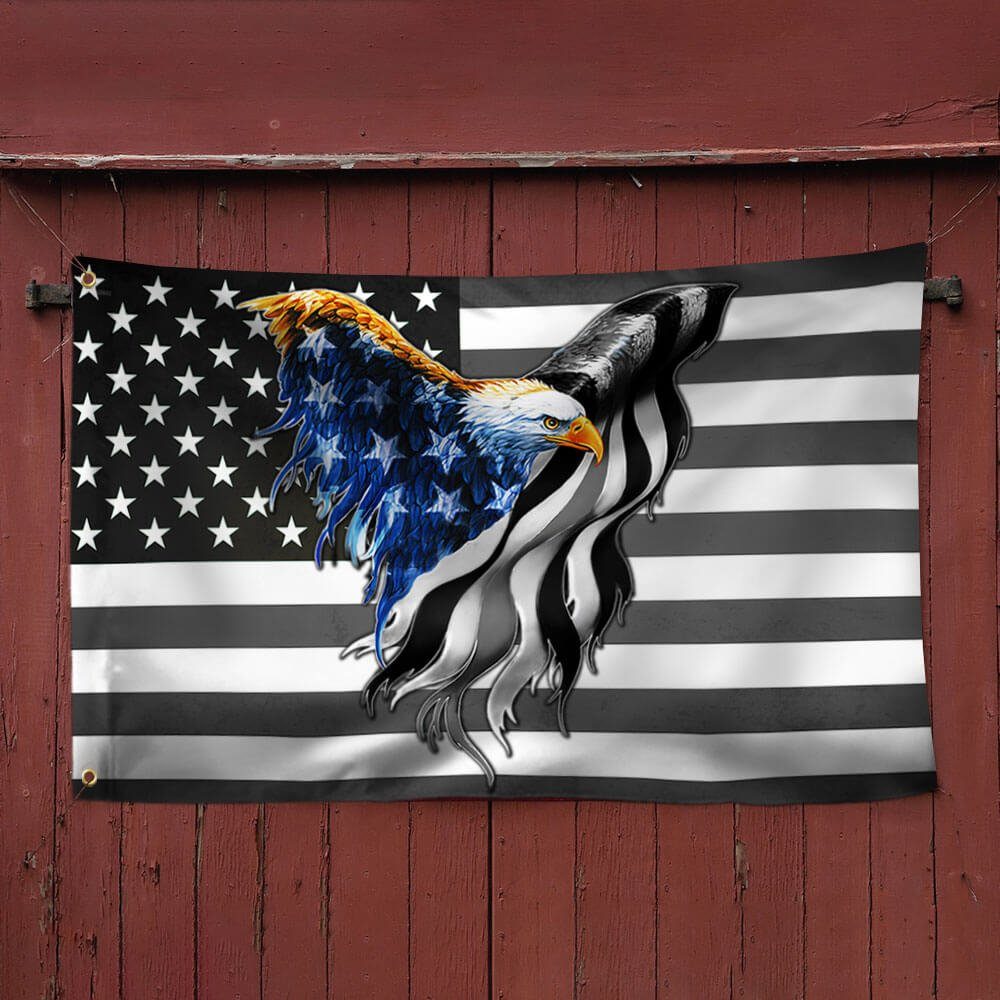 The Thin Gray Line Flag Correctional Officers American Eagle Flag ...