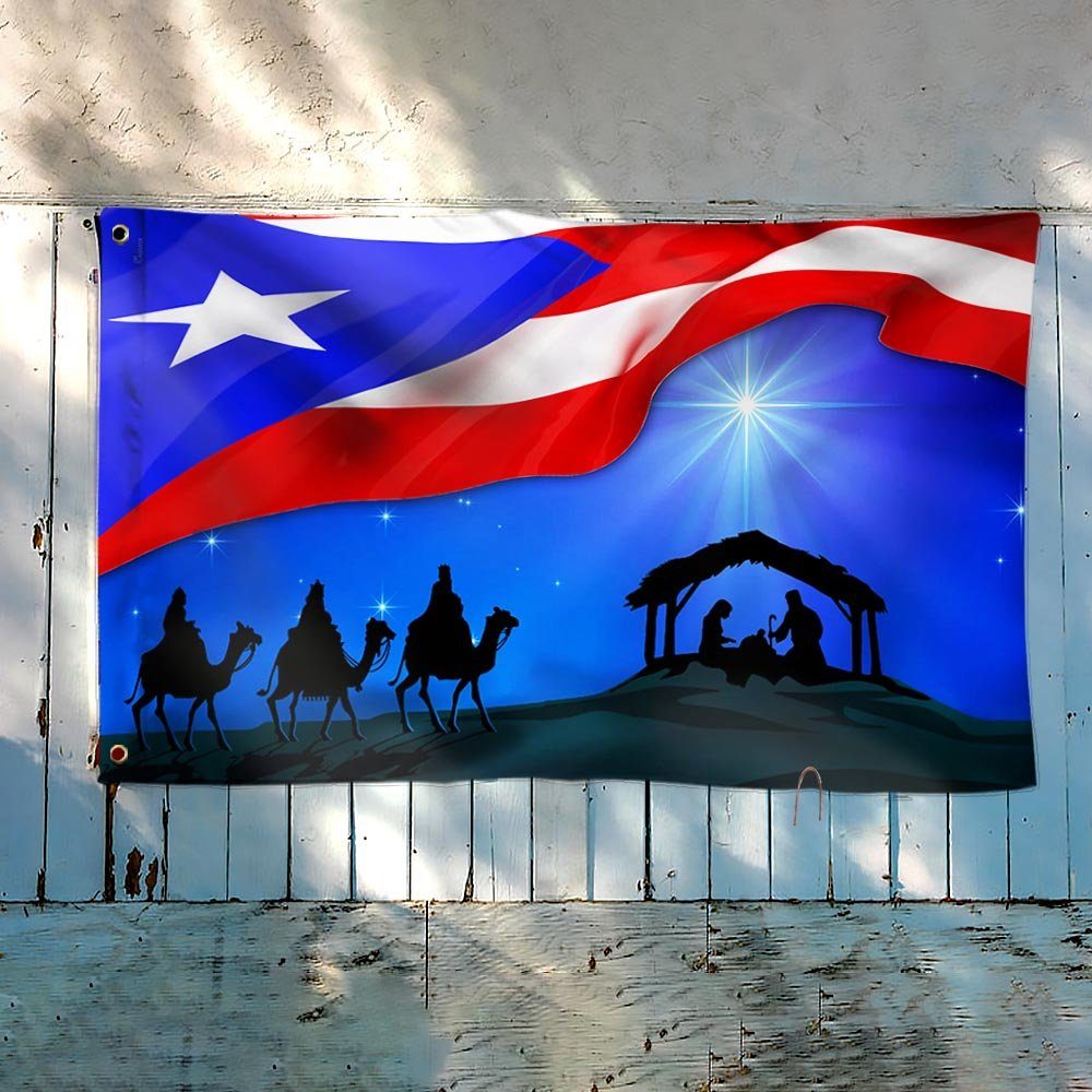 Three Kings, Three Wise Men, Puerto Rico Jesus Flag TPT470GF - Flagwix