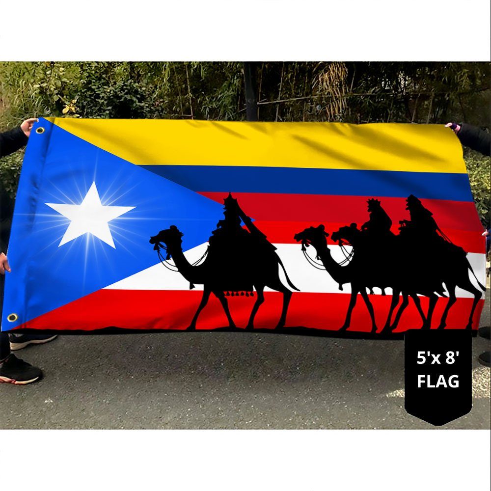 Three Wise Men Puerto Rico And Columbia Grommet Flag LNT743F - Flagwix
