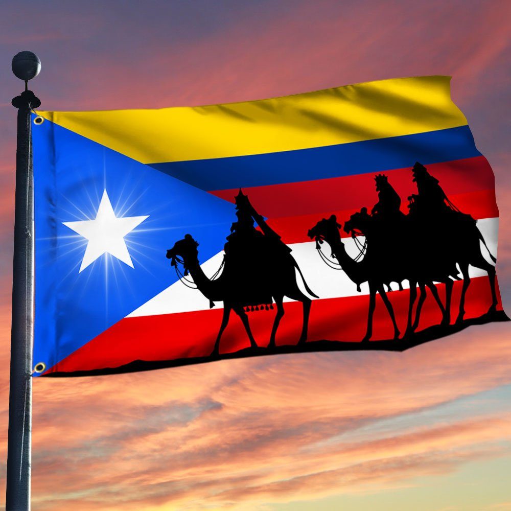 Three Wise Men Puerto Rico And Columbia Grommet Flag LNT743F - Flagwix