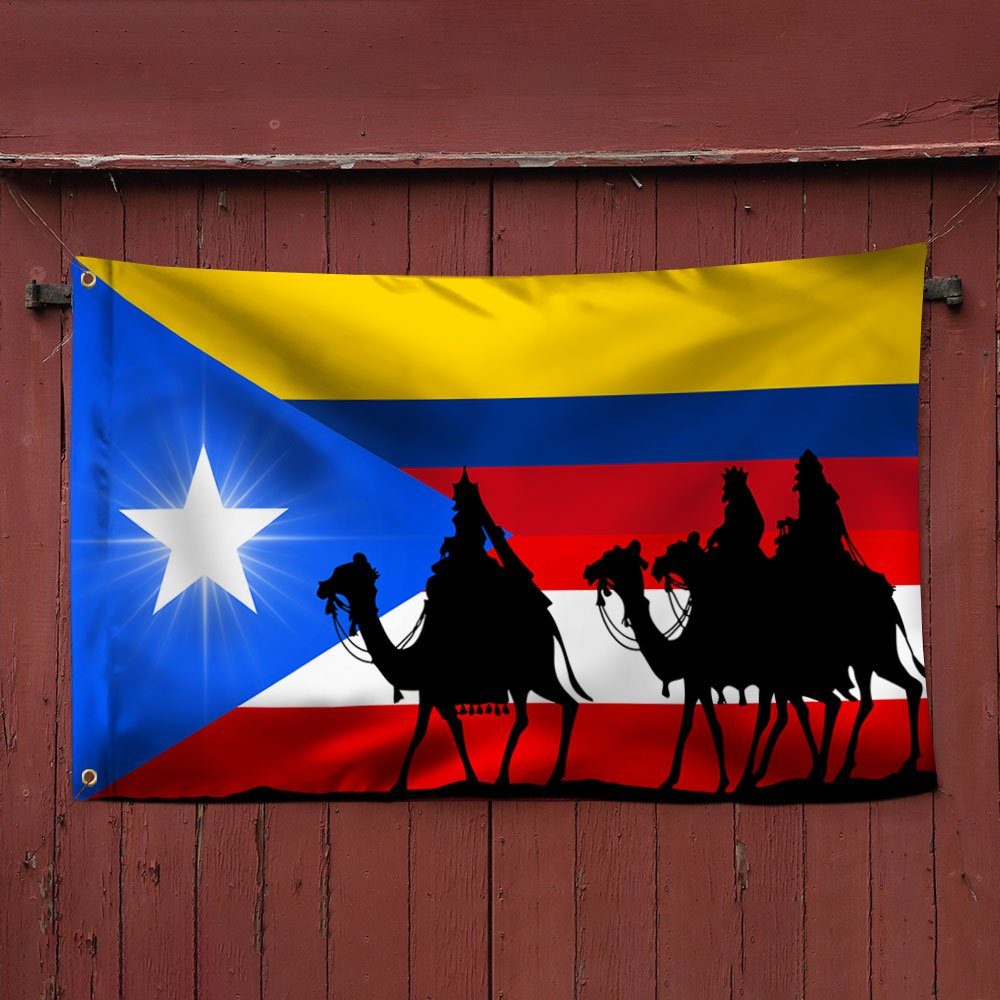 Three Wise Men Puerto Rico And Columbia Grommet Flag LNT743F - Flagwix