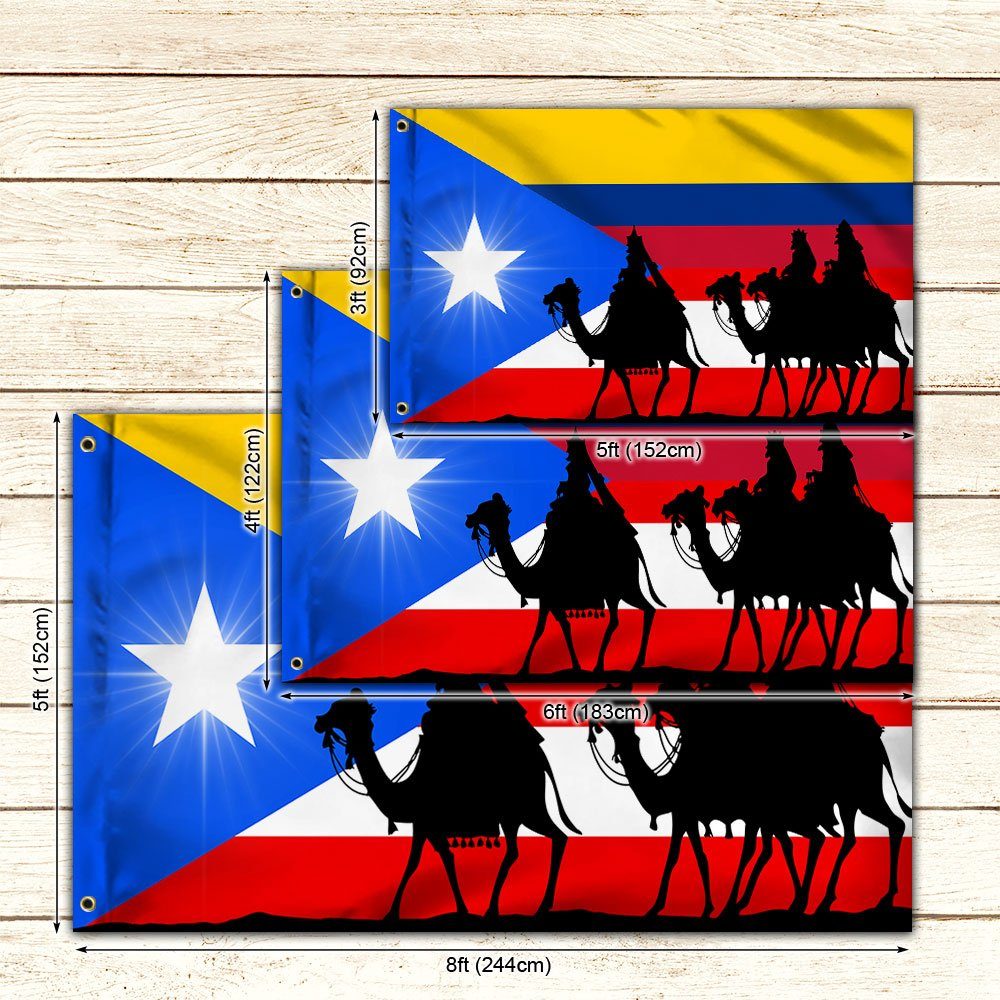 Three Wise Men Puerto Rico And Columbia Grommet Flag LNT743F - Flagwix