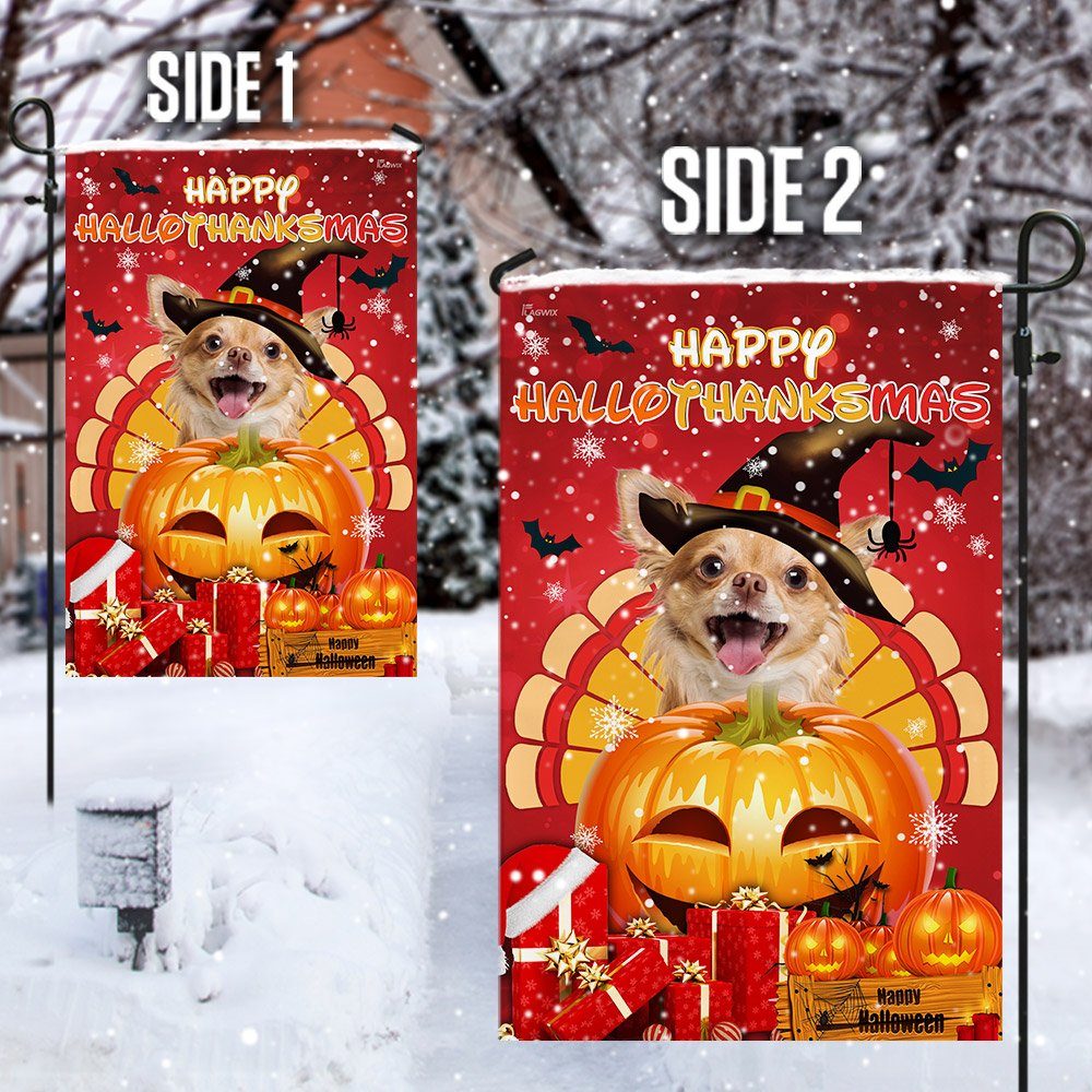 Well-designed Chihuahua Flags Flagwix™ Happy Hallothanksmas Sign – Flagwix