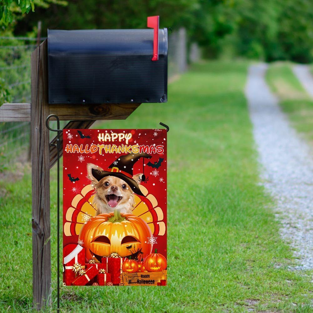 Well-designed Chihuahua Flags Flagwix™ Happy Hallothanksmas Sign – Flagwix