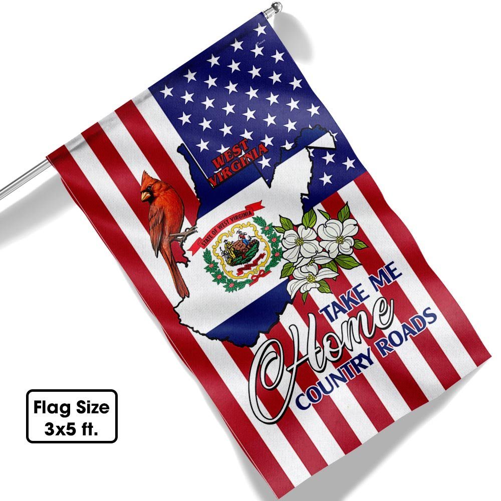 West Virginia State Flag Take Me Home Country Roads Flag MLN673F – Flagwix