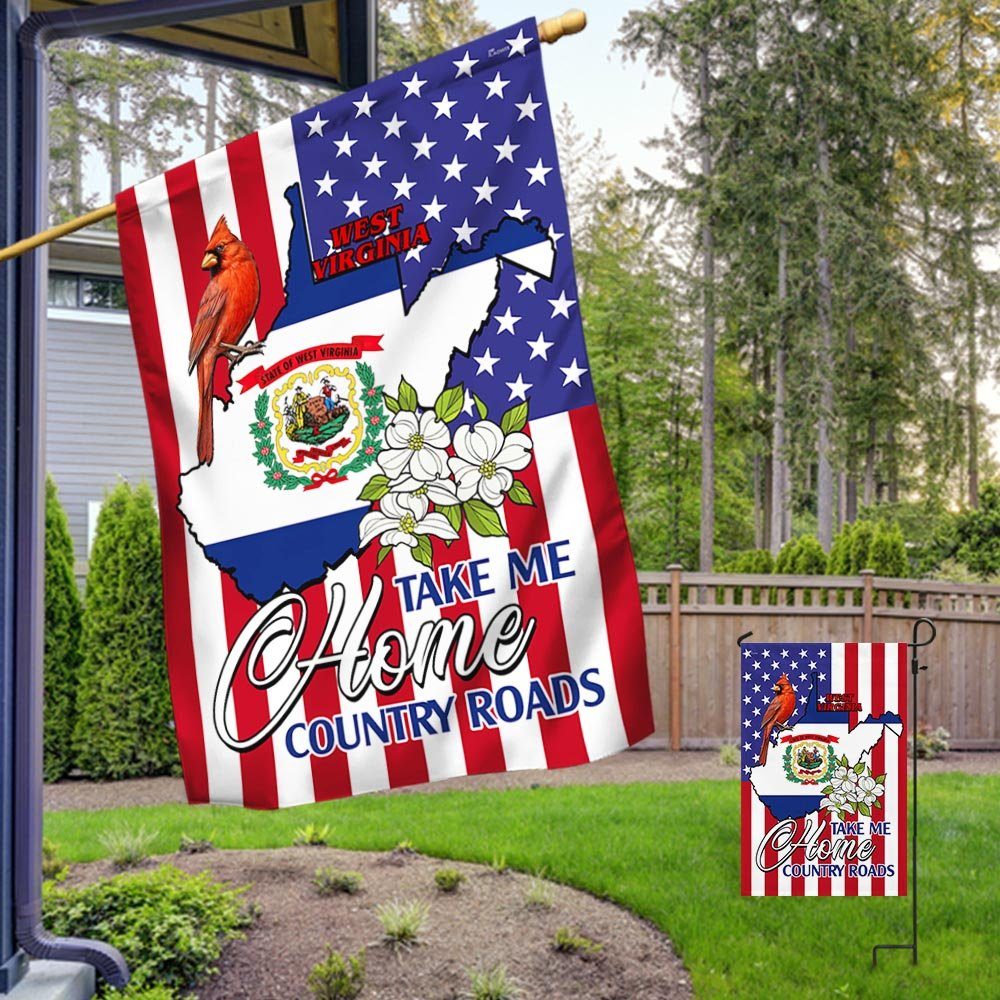 West Virginia State Flag Take Me Home Country Roads Flag MLN673F – Flagwix