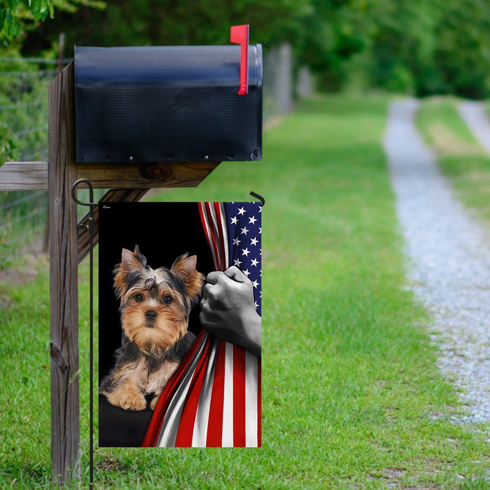 Yorkie Flags Flagwix™ Yorkshire Terrier American Flag - Flagwix