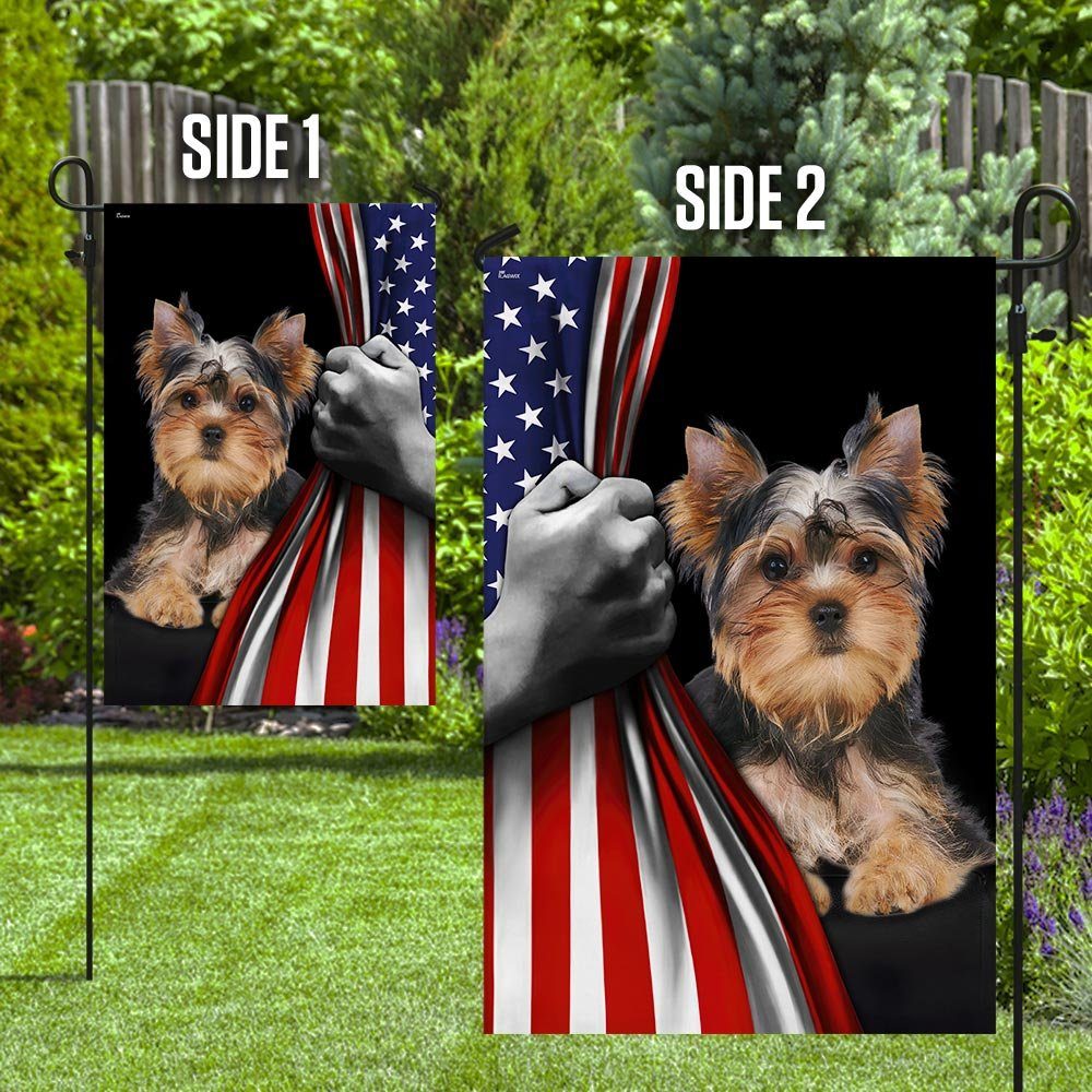 Yorkie Flags Flagwix™ Yorkshire Terrier American Flag - Flagwix
