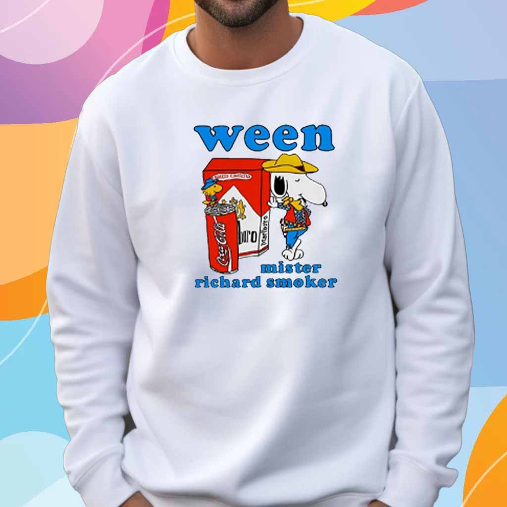 Big Pimp Dog Man Ween Mister Richard Smoker T-Shirt - Flagwix