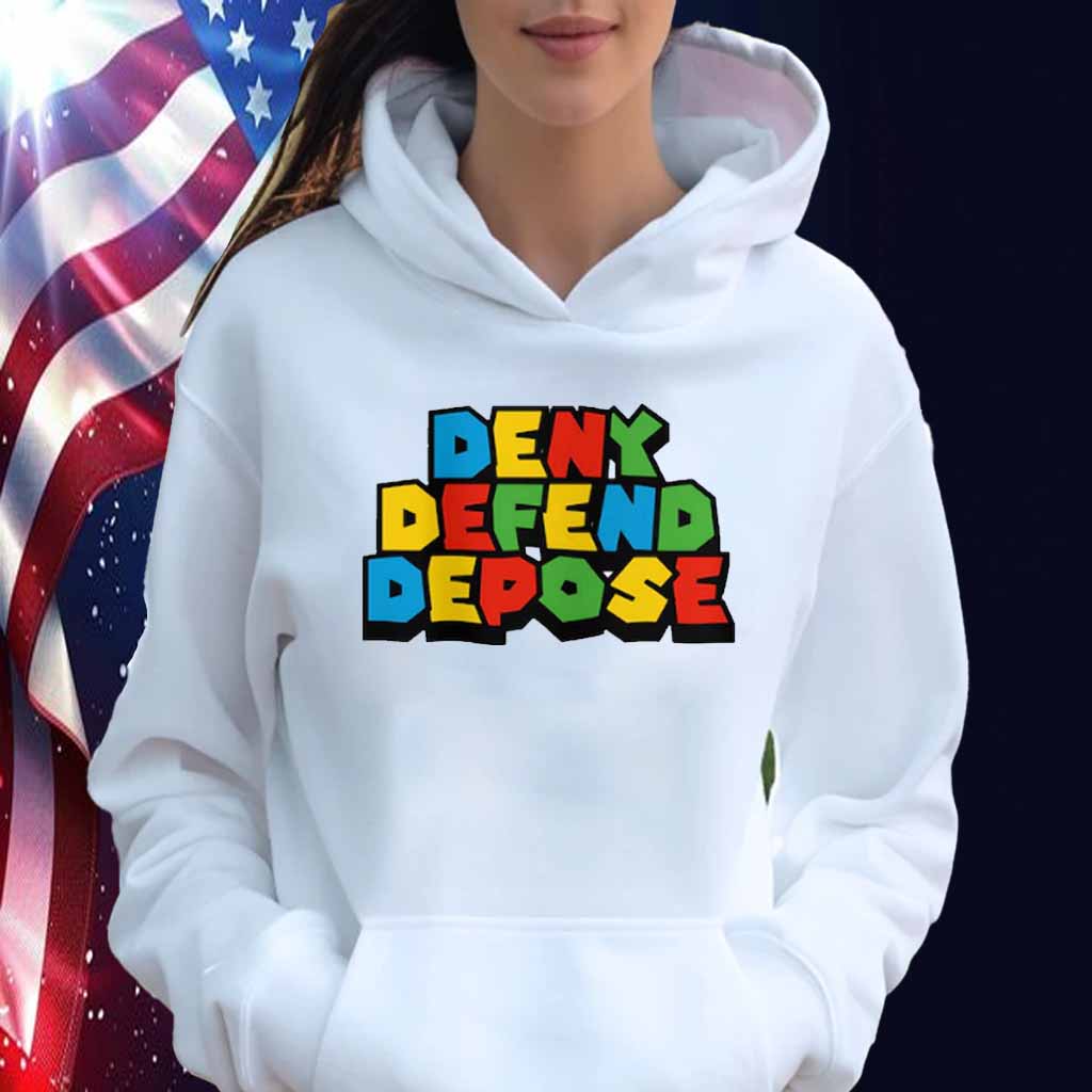 Deny Defend Depose Bold Statement T-Shirt - Flagwix